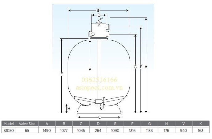 Cột lọc Waterco S1050